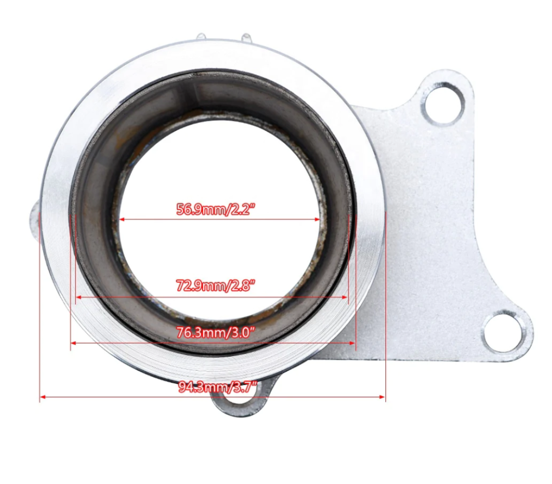 Adaptador de acero inoxidable para T3/T4 Turbo 5 pernos a adaptador Tu ...